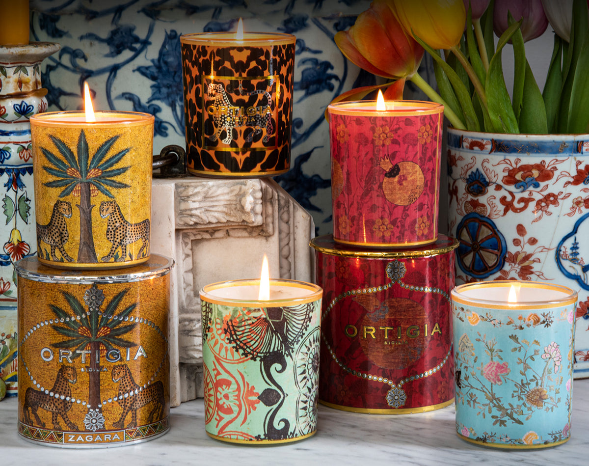 Ortigia Sicilia Decorated Candle – Ambra Nera Imports